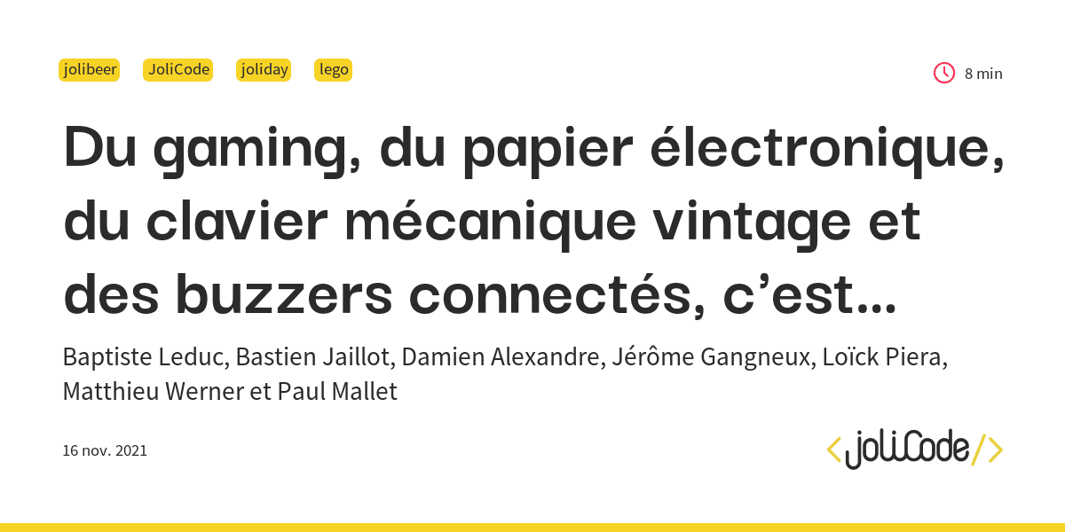 Du gaming, du papier électronique, du clavier mécanique vintage et des buzzers connectés, c'est ...