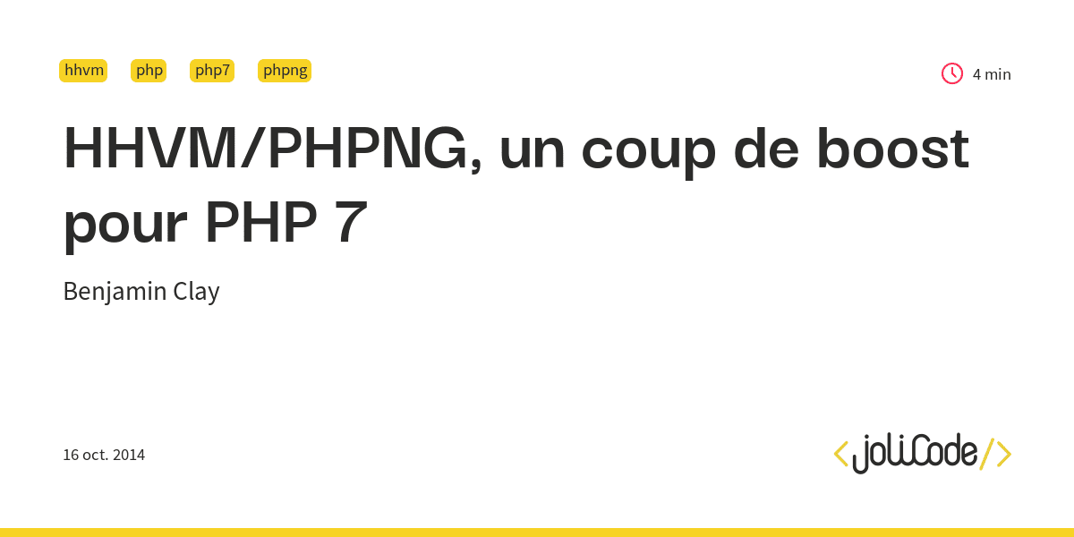 HHVM/PHPNG, un coup de boost pour PHP 7 - JoliCode